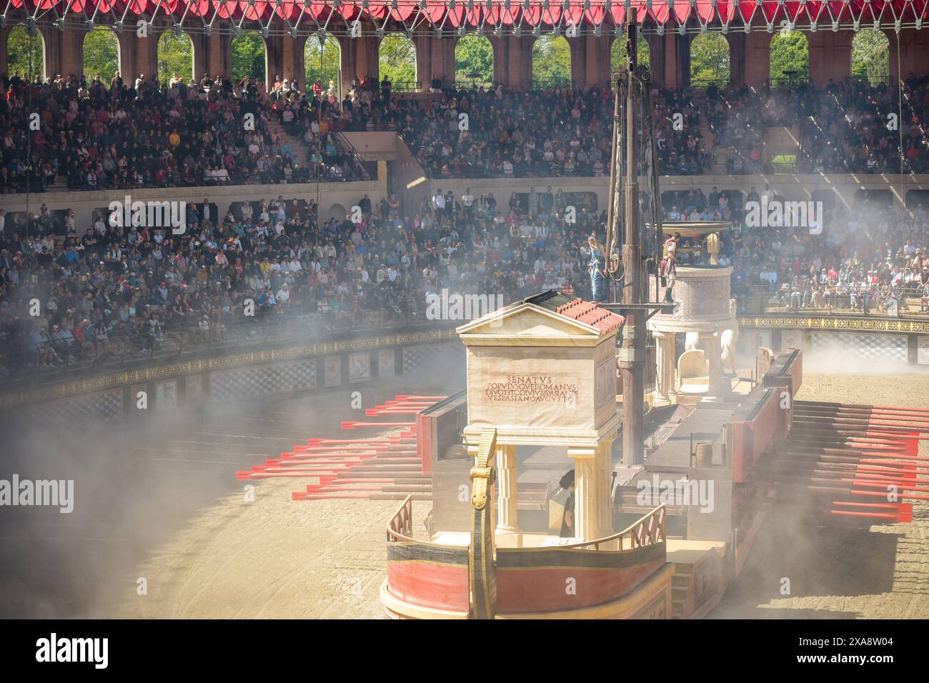 Les Epesses - France - 5th May 2024: view of a Roman circus show at Puy ...