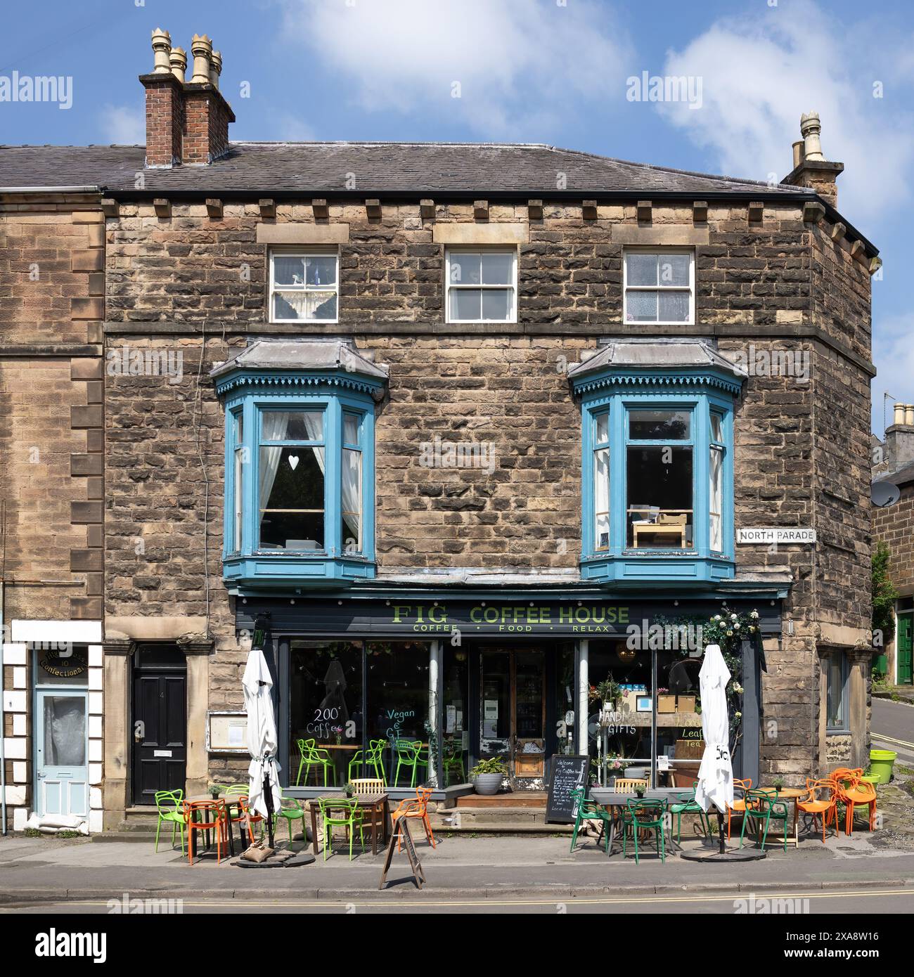 MATLOCK BATH, DERBYSHIRE, UK, MAY 18. Fig Coffee House in Matlock Bath ...