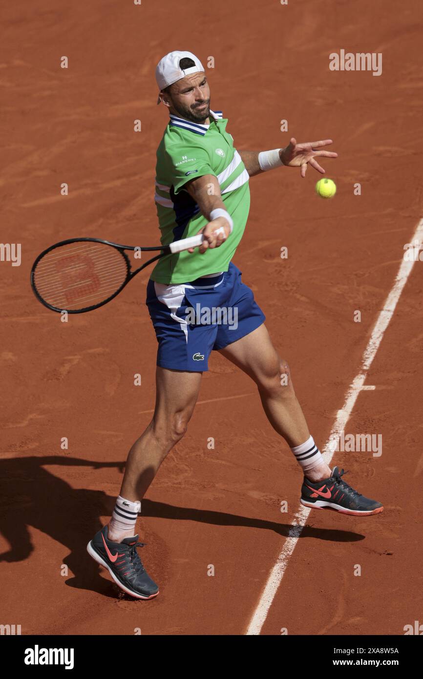 Grigor Dimitrov of Bulgaria during day 10 of the 2024 French Open ...