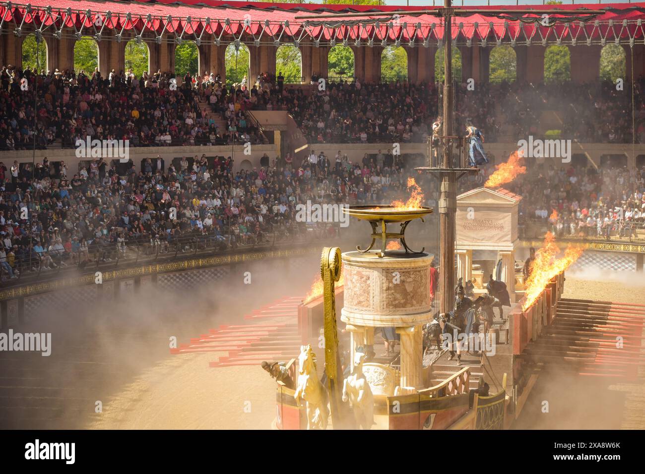 Les Epesses - France - 5th May 2024: view of a Roman circus show at Puy ...