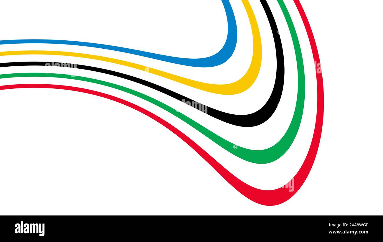 Abstract Olympic games stripes isolated on transparent background ...
