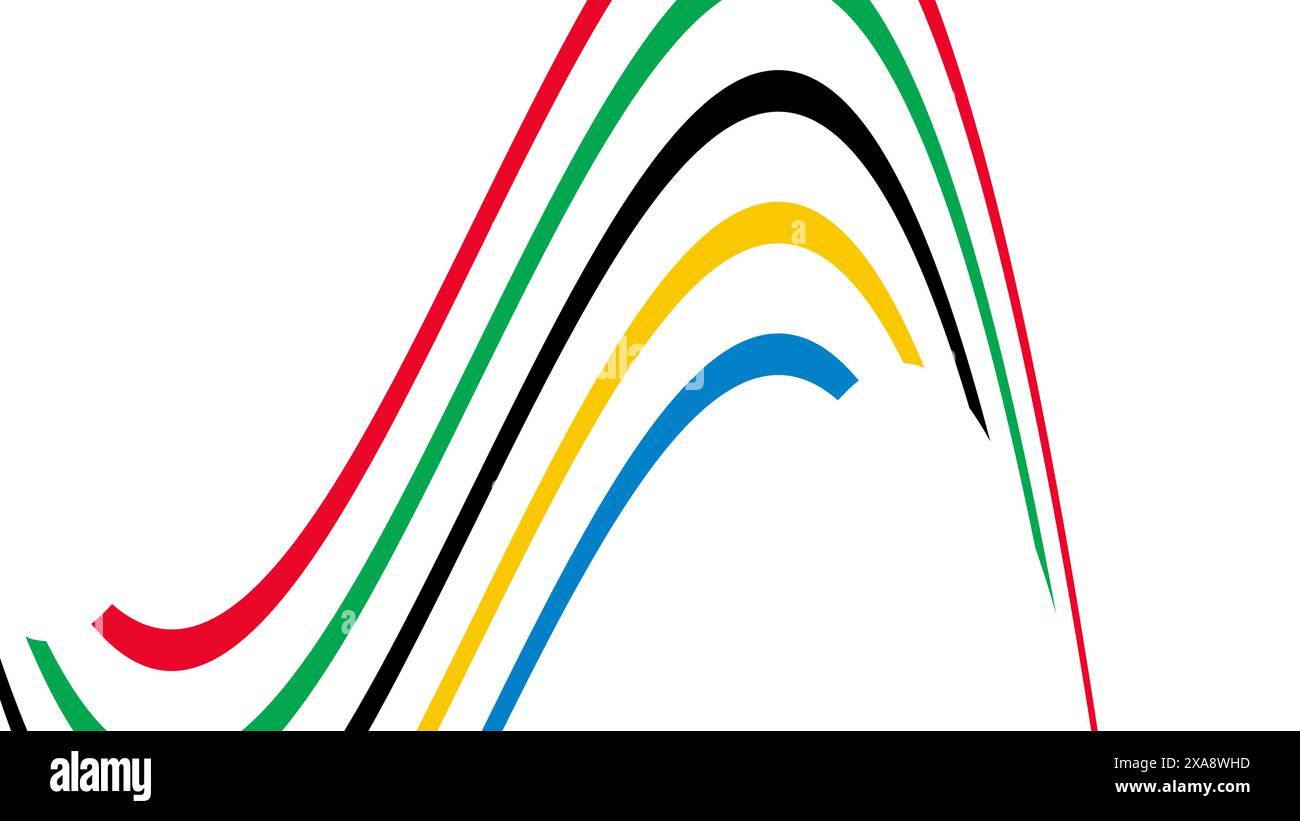 Abstract Olympic games stripes isolated on transparent background ...