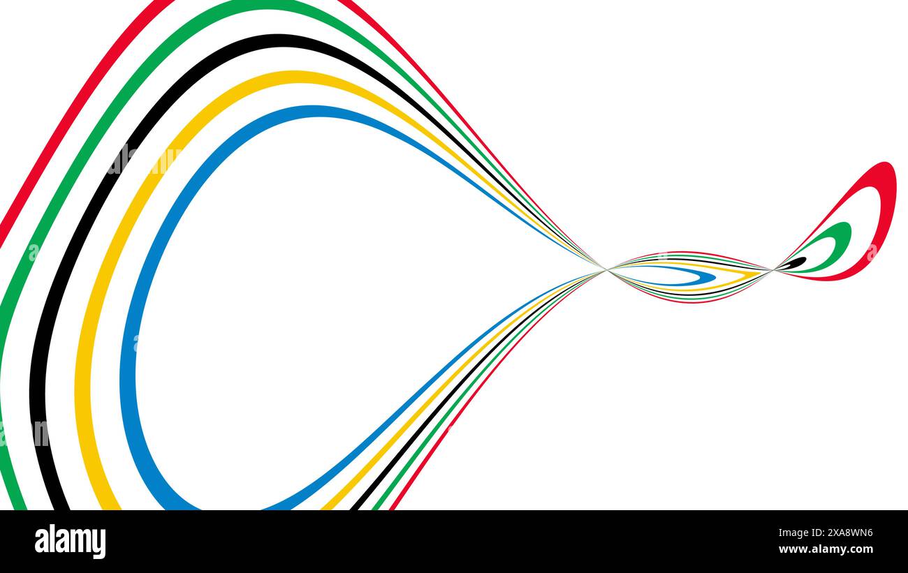 Abstract Olympic games stripes isolated on transparent background ...