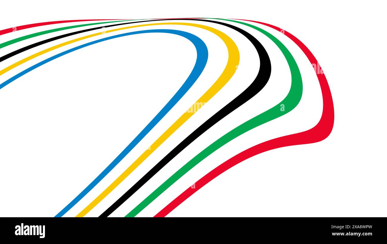 Abstract Olympic games stripes isolated on transparent background ...