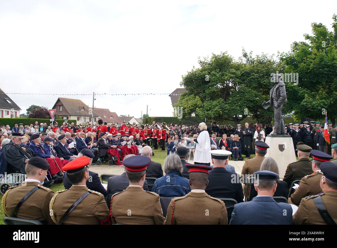 D-Day veterans at the statue of Field Marshal Montgomery during the ...