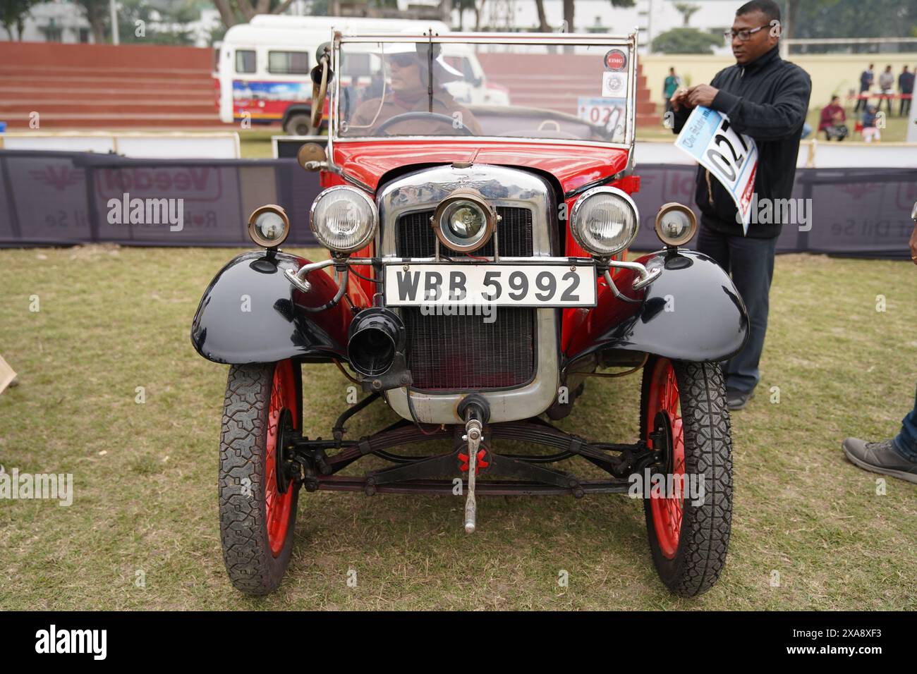 1934 Austin car with 7 hp and 4 cylinder engine. India WBB 5992 Stock ...