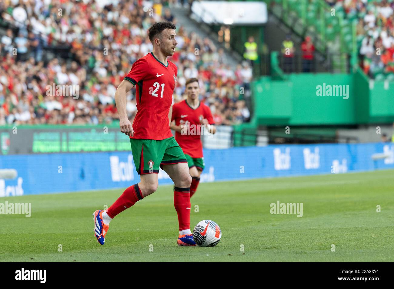 June 04, 2024. Lisbon, Portugal. Portugal's and Liverpool forward Diogo ...