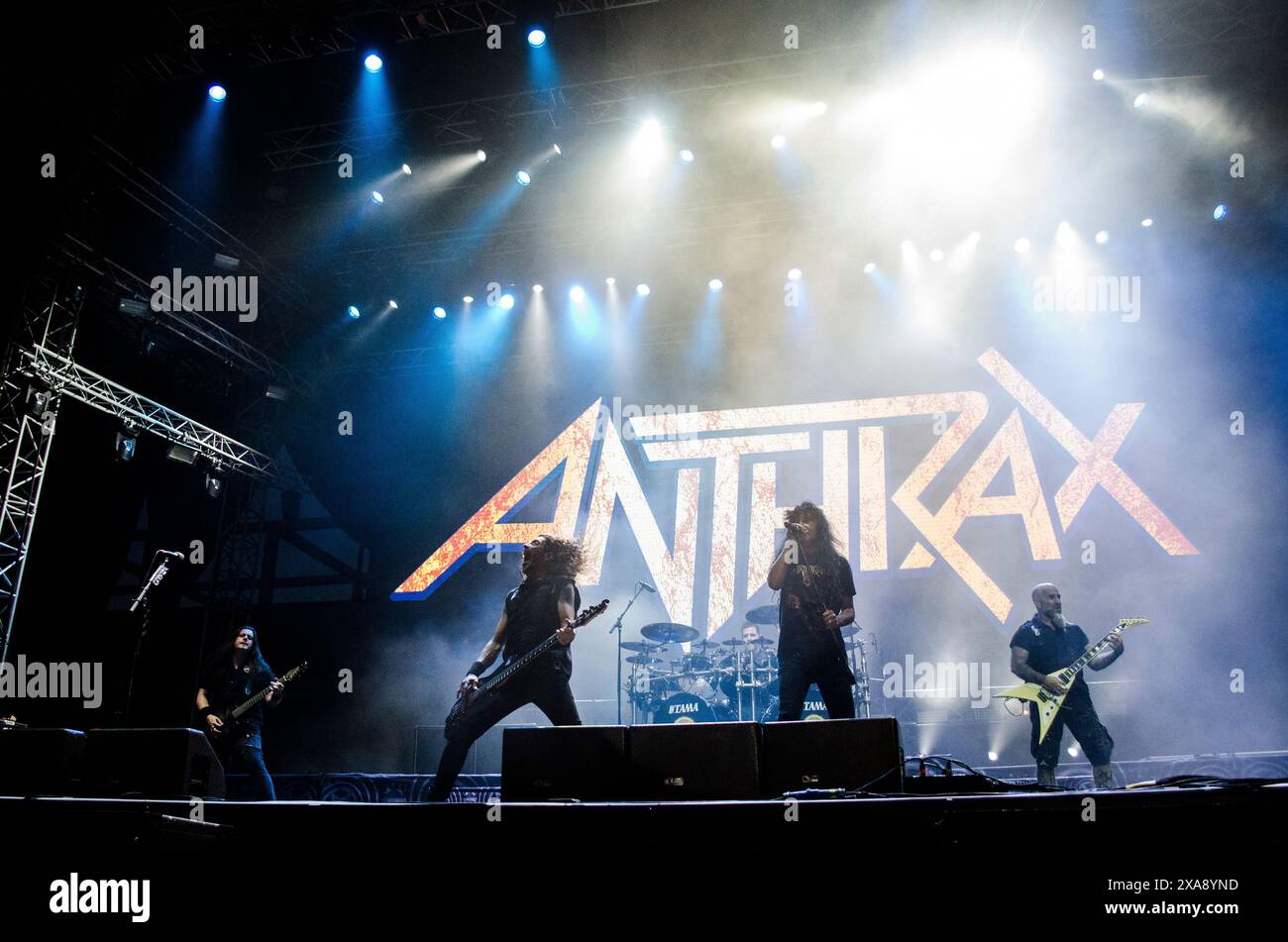 Anthrax performing at Release Athens Festival in Plateia Nerou / Greece ...