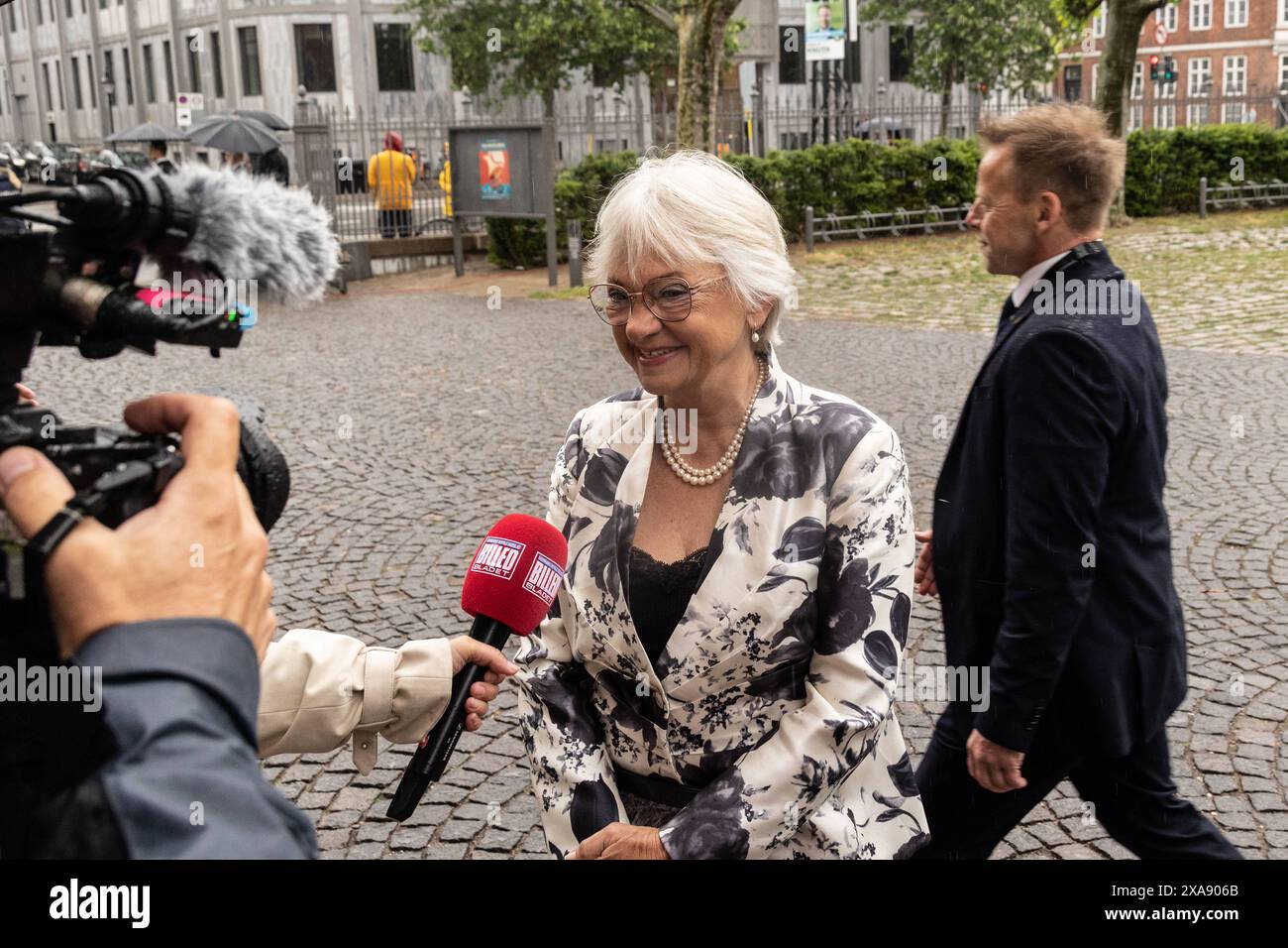 Pia Kjaersgaard of the Danish People s Party arrives at a church ...