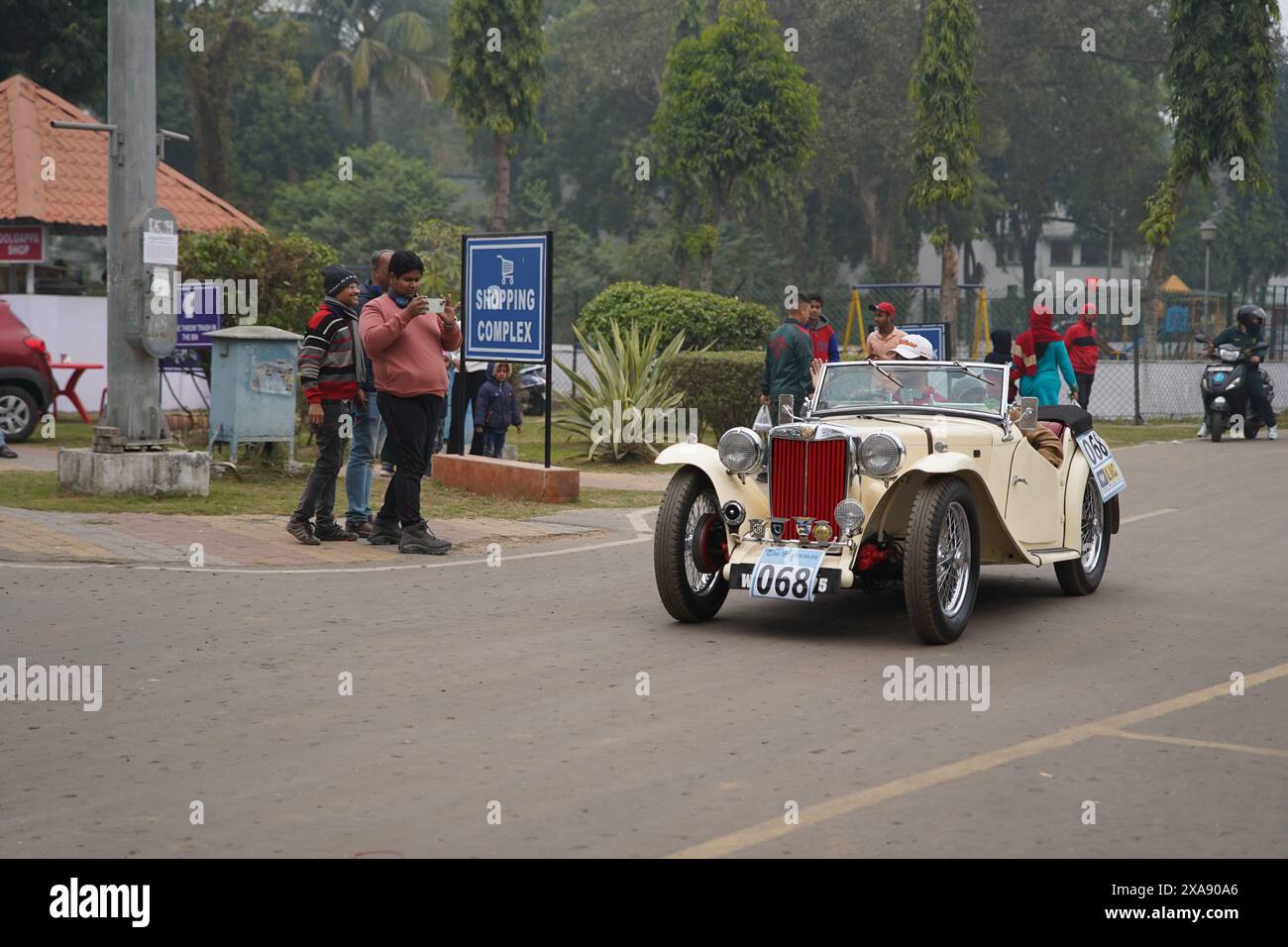 1948 MG TC car with 1250 cc 4 cylinder engine. India WBB 8675 Stock ...
