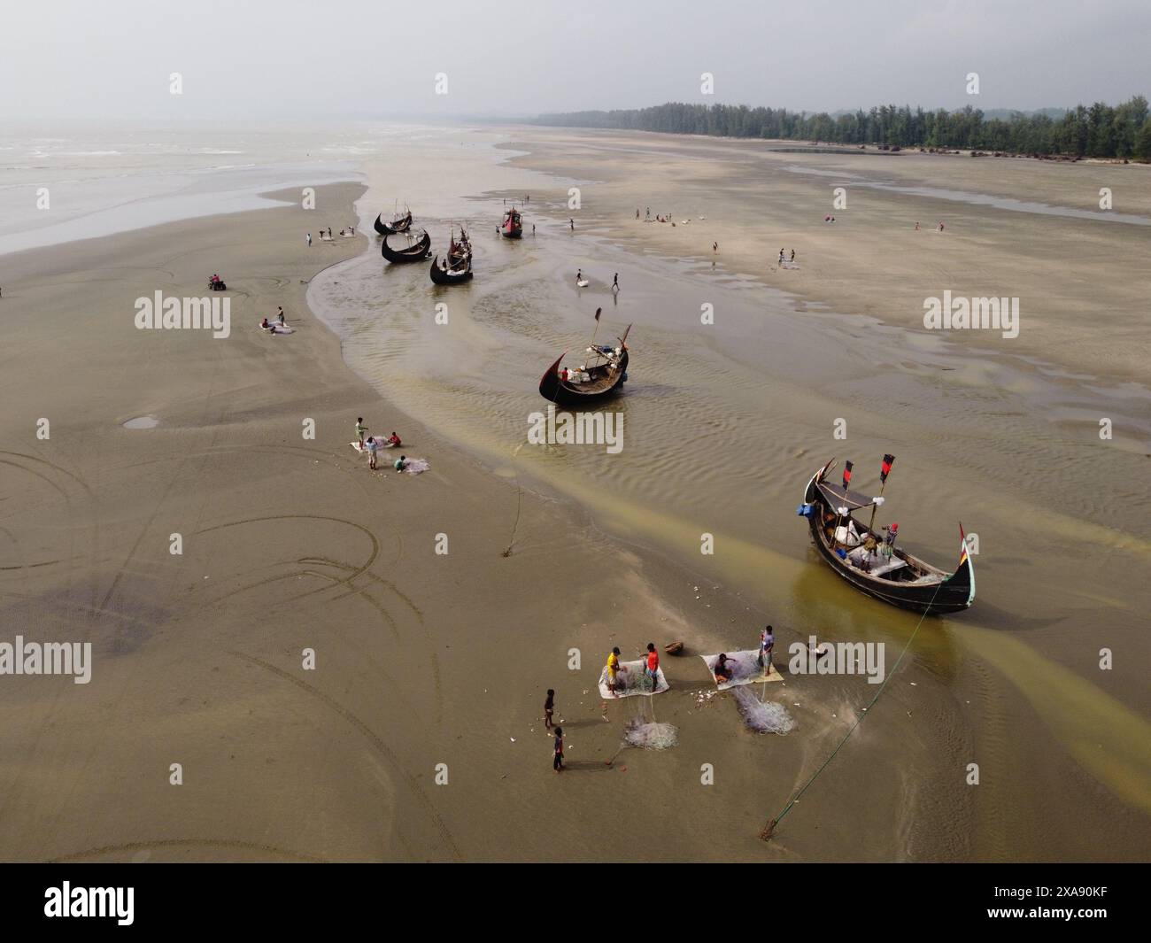 Cox's Bazar, Chittagong, Bangladesh. June 5, 2024, Cox's Bazar, Chittagong, Bangladesh: Aerial ...