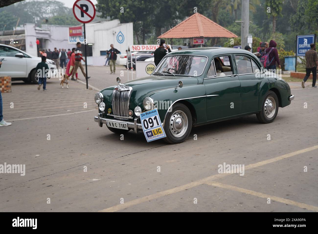 1955 MG Magnette car with 1500 cc and 4 cylinder engine. India WBC 7187 ...