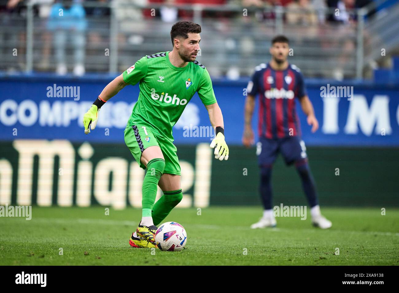 Luca Zidane of SD Eibar with the ball during the LaLiga Hypermotion ...