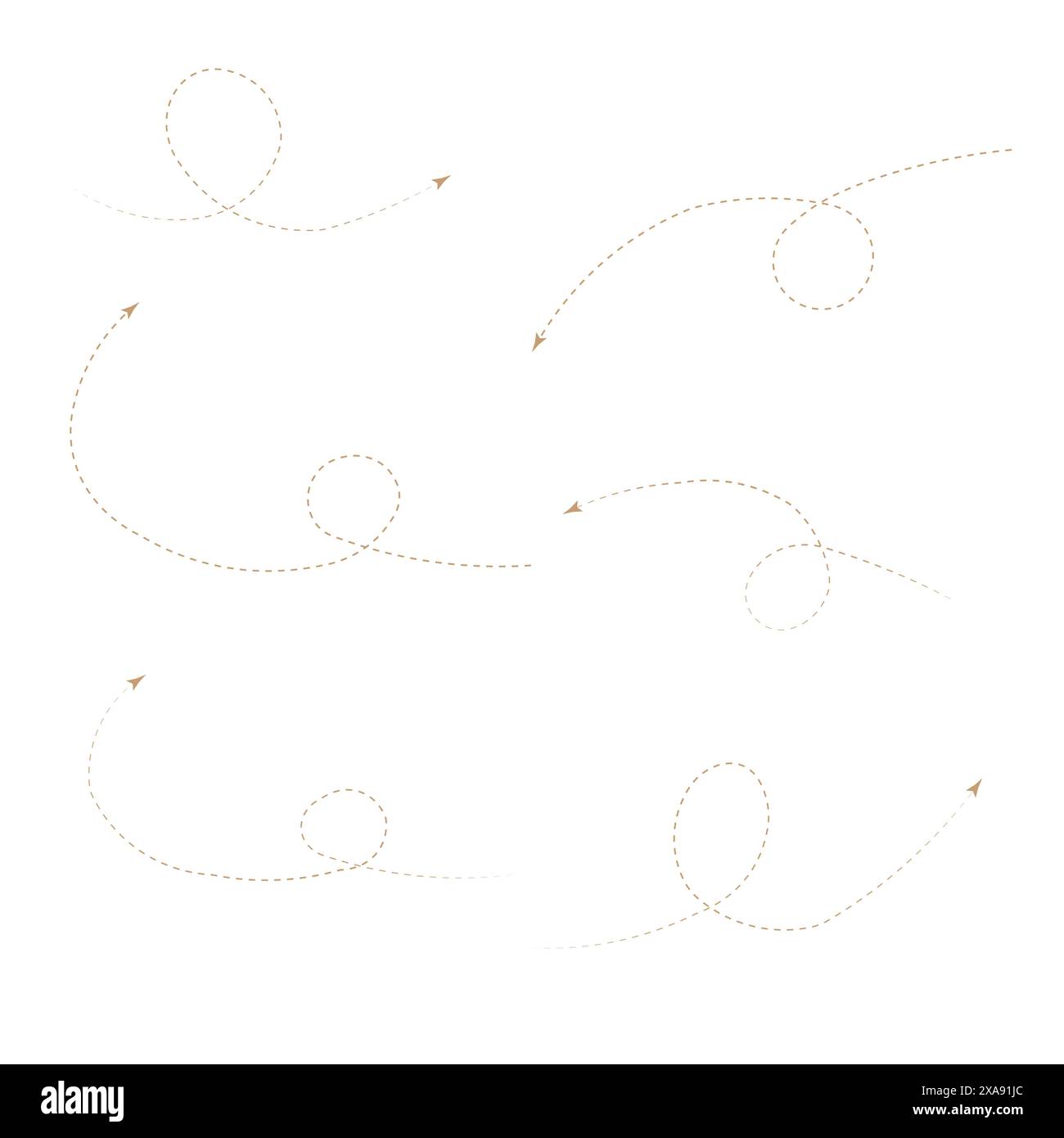 Set of dashed line arrows Stock Vector Image & Art - Alamy