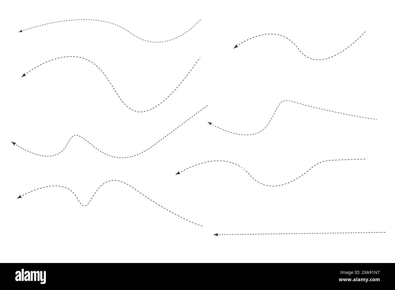 Dashed arrow Cut Out Stock Images & Pictures - Alamy