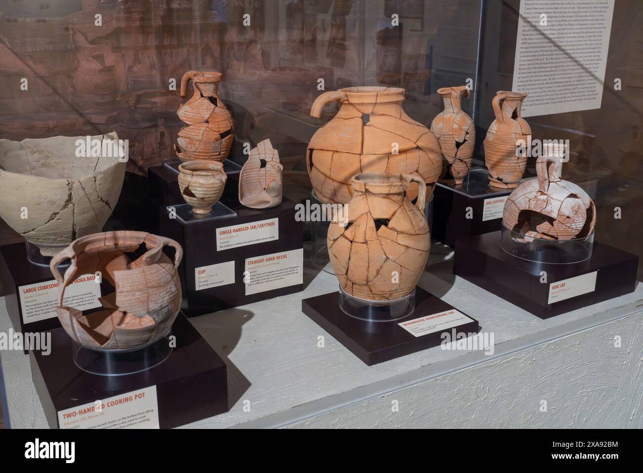 Display of artifacts from Petra, Jordan. BYU Museum of Peoples and ...