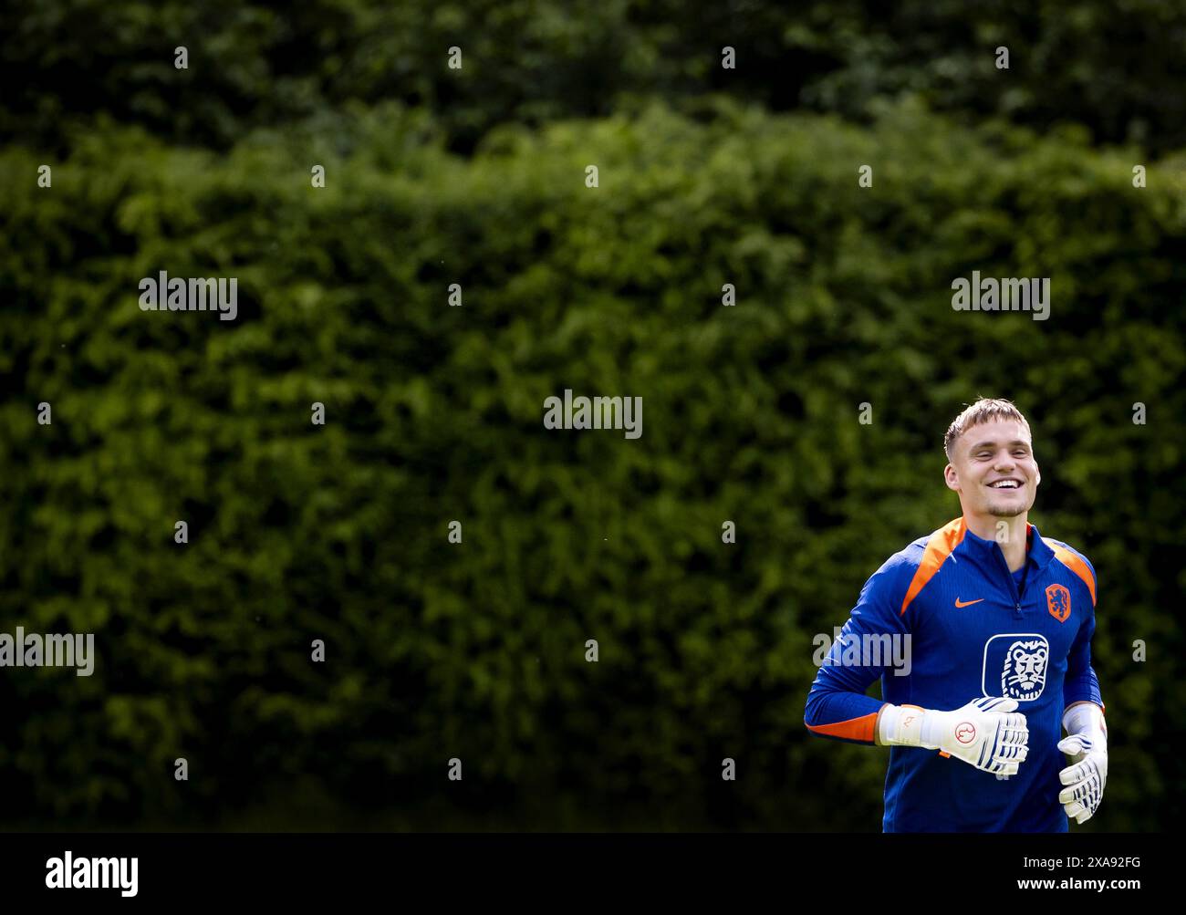 ZEIST - Bart Verbruggen during a training session of the Dutch national team at the KNVB Campus ...