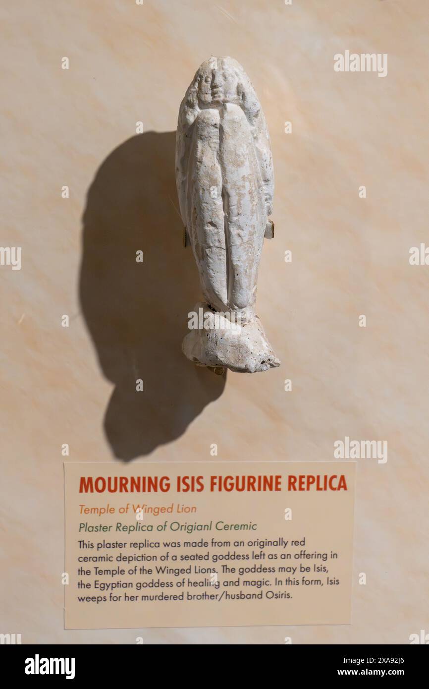 Mourning Isis figurine replica from the Temple of the Winged Lions in ...