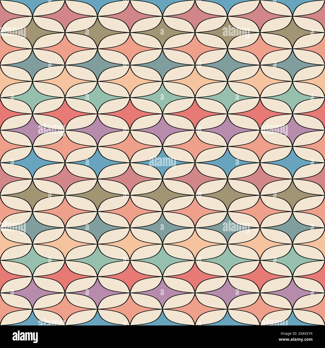 Abstract colorful geometric background Seamless pattern Star shape ...