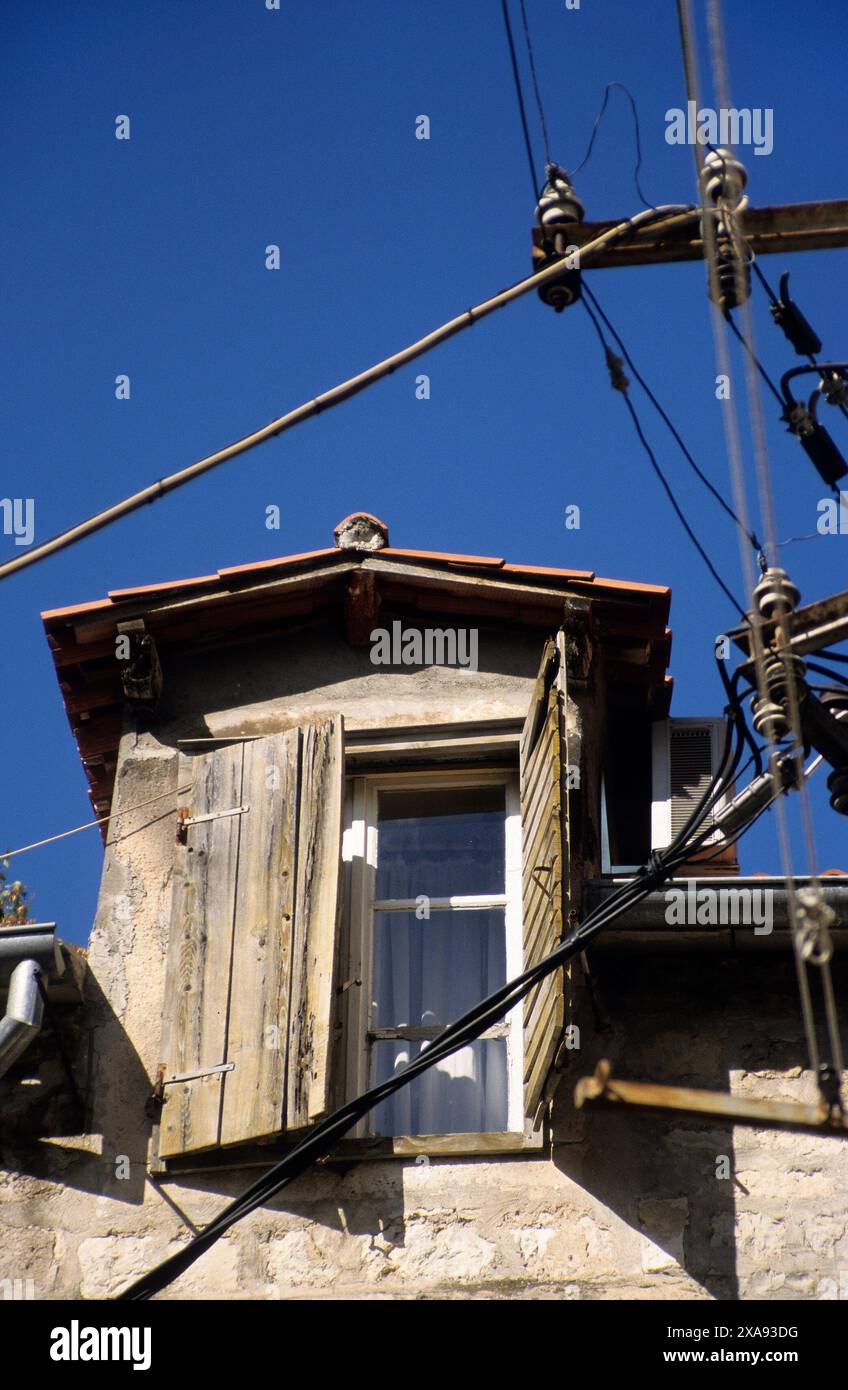 Old rooftop window, Split, Croatia Stock Photo - Alamy