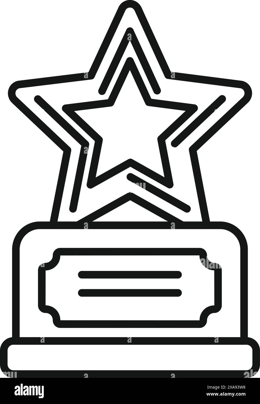 Symbolizing achievement, a five pointed star trophy stands ready for ...