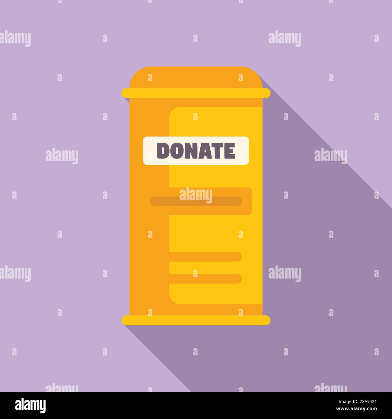 Yellow donation box waiting for your contributions Stock Vector Image ...