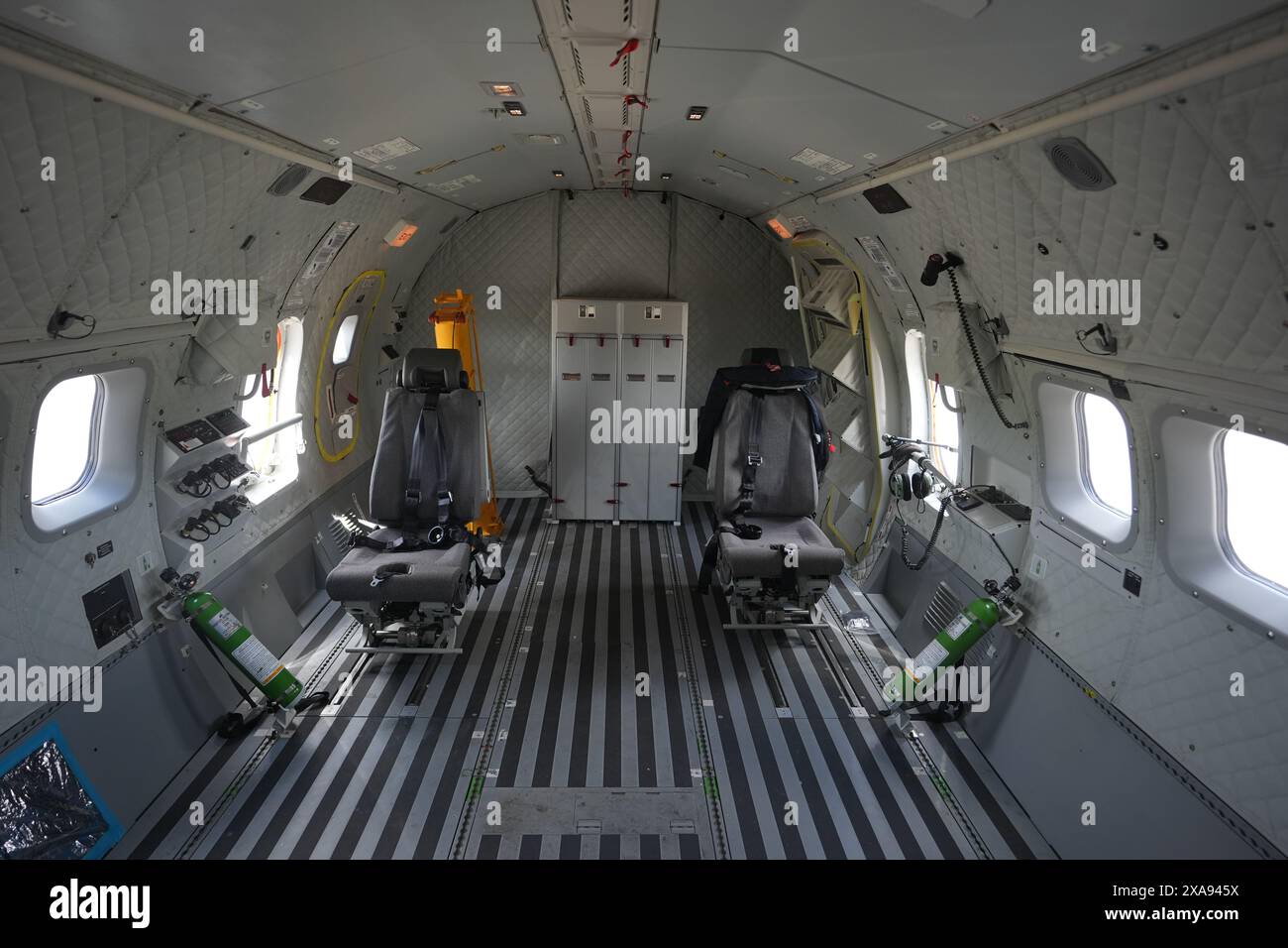 The interior of the new Air Corps C295 surveillance aircraft at ...