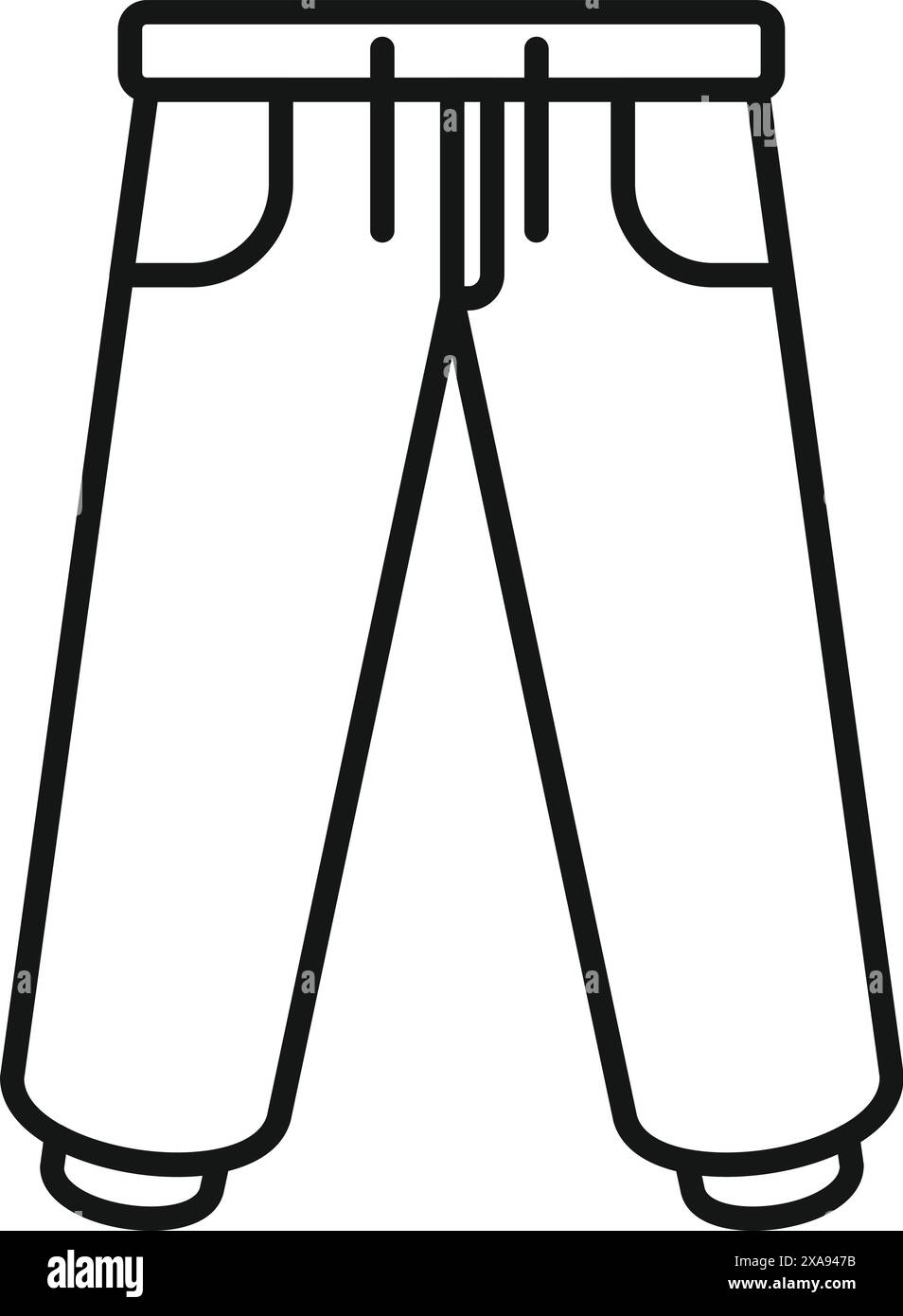 Simple line icon representing pants, perfect for fashion related ...
