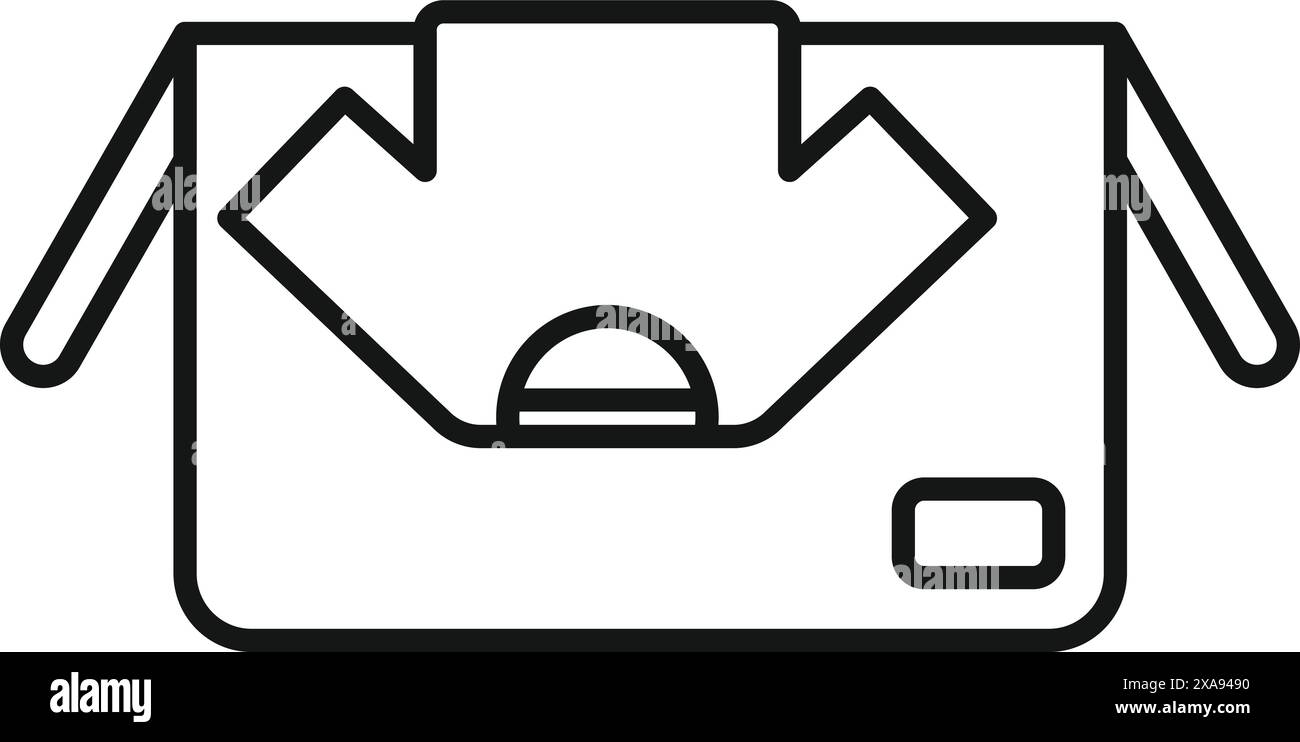 Presenting a simple yet effective icon depicting an open box with a ...