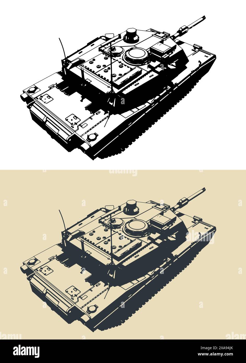 Abrams main battle tank Stock Vector Images - Alamy