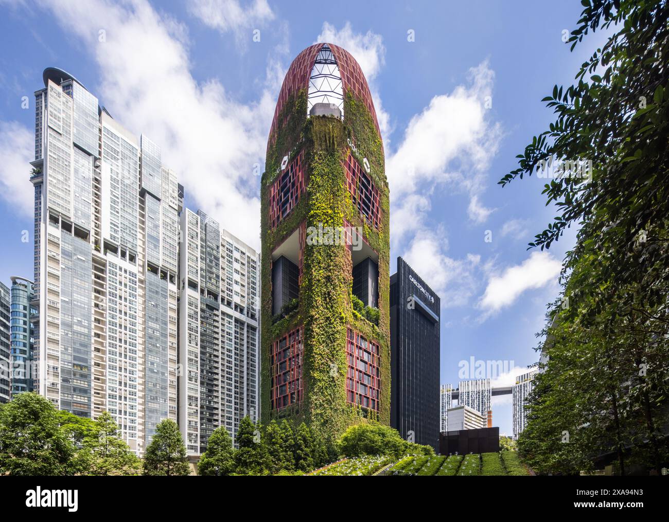 Oasia Hotel Downtown, designed by WOHA Architects incorporating green ...