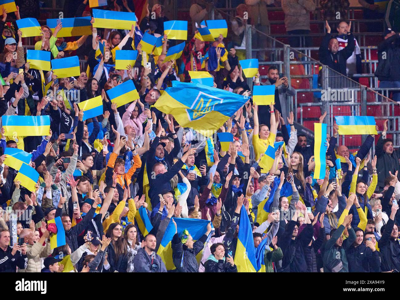 Ukrainian fans in the friendly match GERMANY, Ukraine. , . on Jun 3 ...