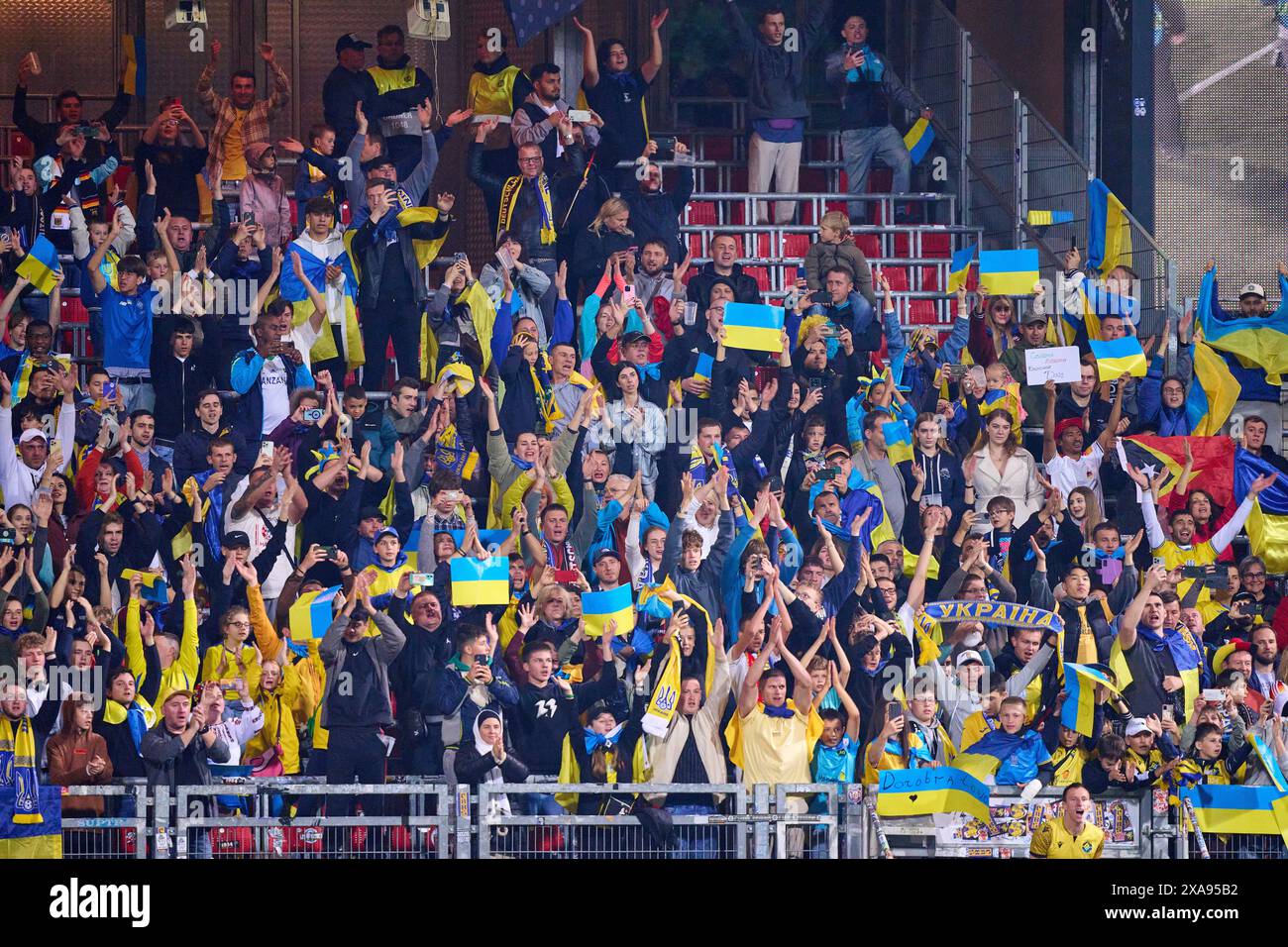 Ukrainian fans in the friendly match GERMANY, Ukraine. , . on Jun 3 ...