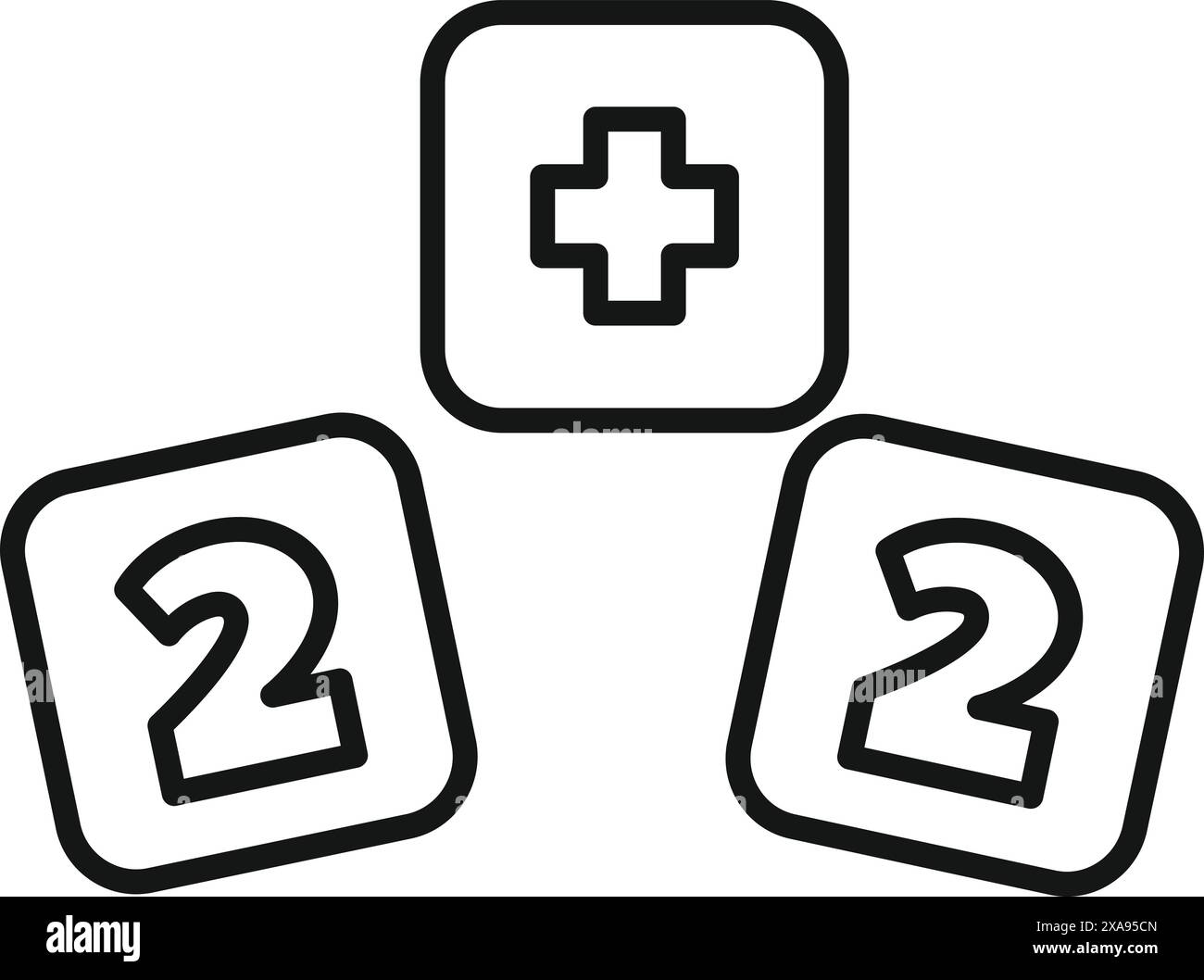 Icon of adding two and two together making a mathematical equation ...