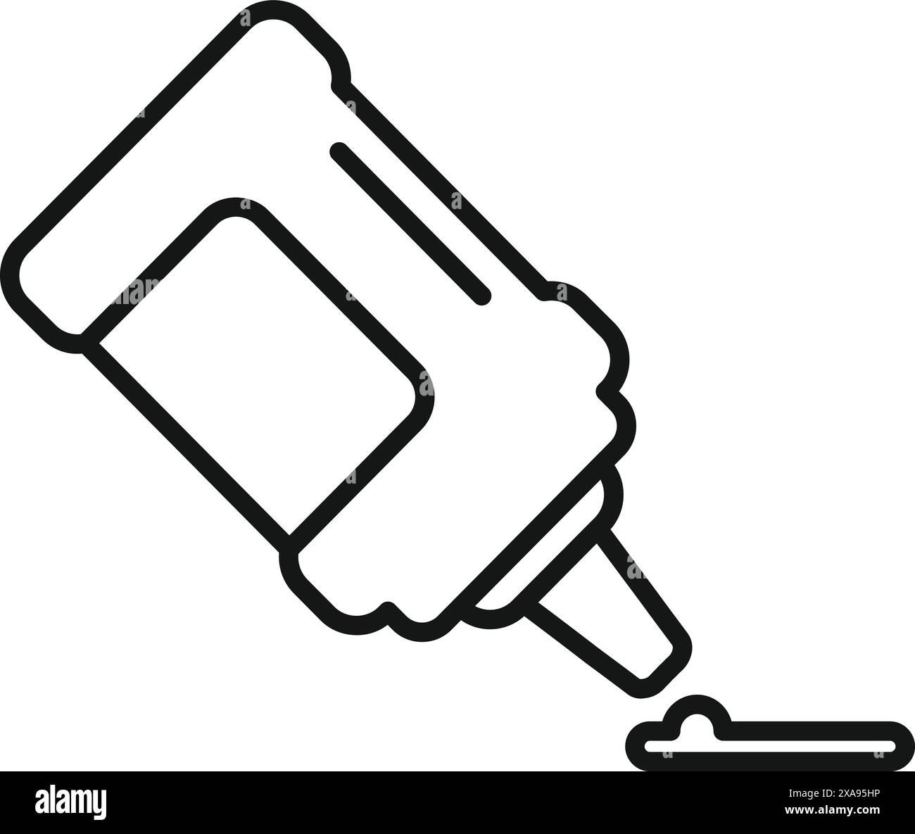 Simple line drawing of a bottle dispensing a controlled amount of glue Stock Vector Image & Art ...