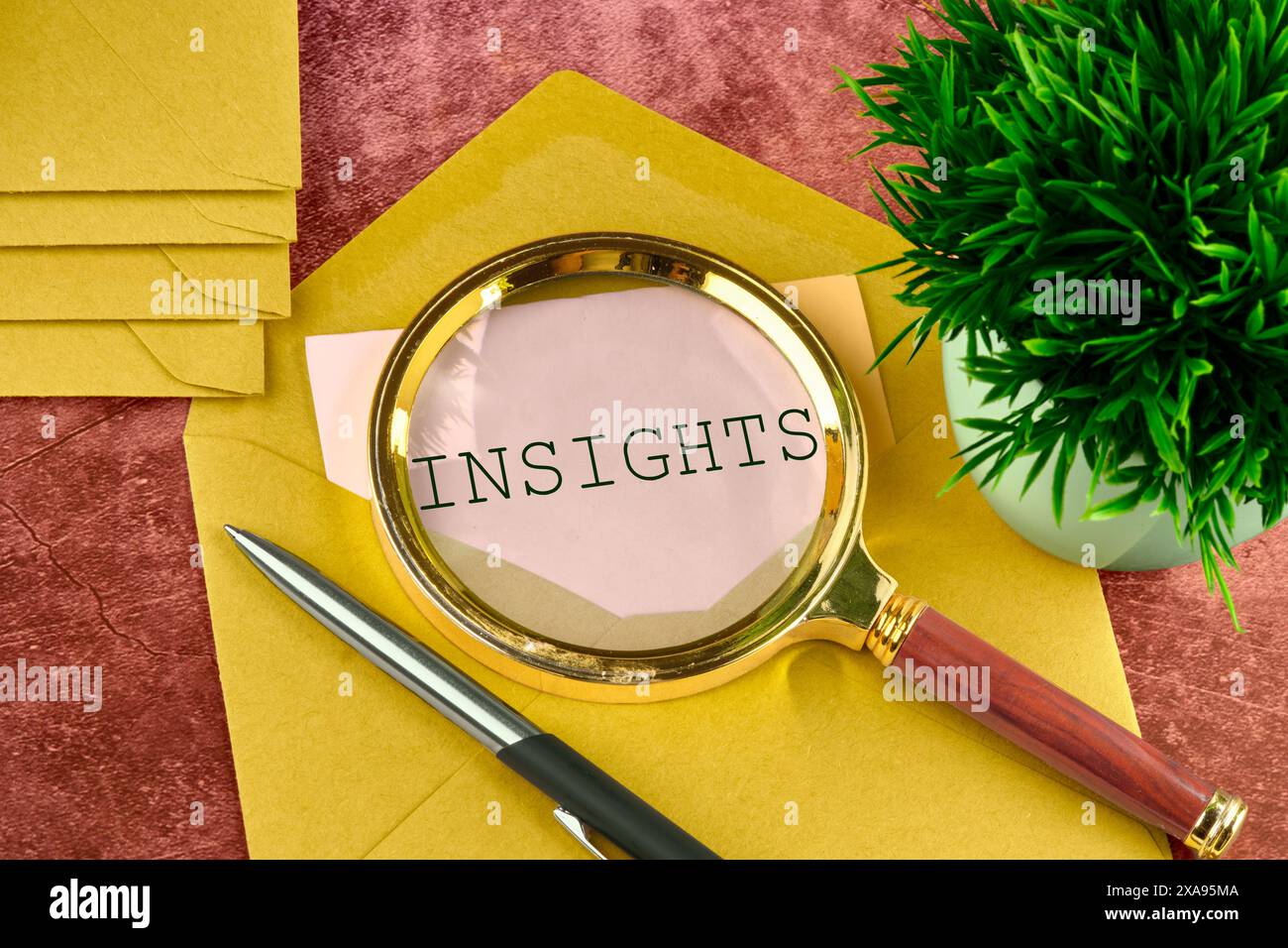 Mindful Perception Concept. INSIGHTS word on a piece of paper sticking ...