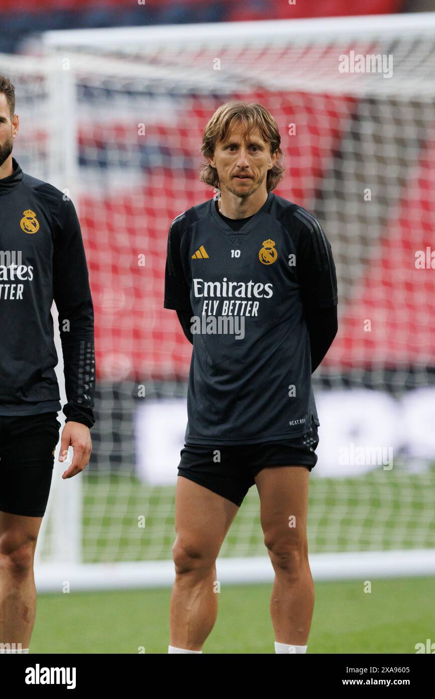 London, UK. 31st May, 2024. Luka Modric (Real Madrid) seen during the ...