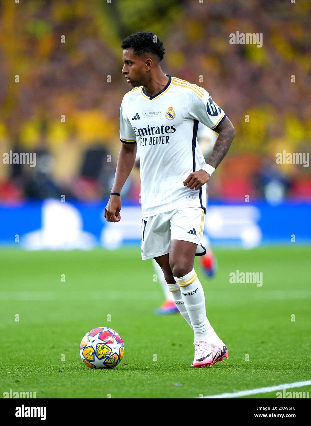 Real Madrid's Rodrygo during the UEFA Champions League final at Wembley ...
