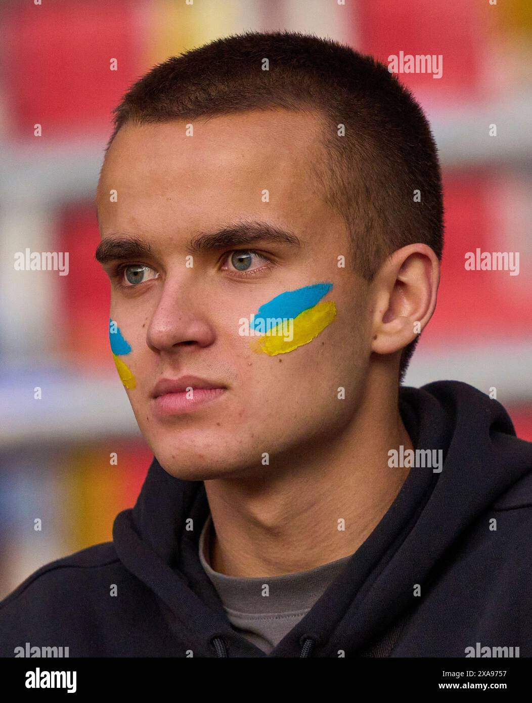 Ukrainian fans in the friendly match GERMANY, Ukraine. , . on Jun 3 ...