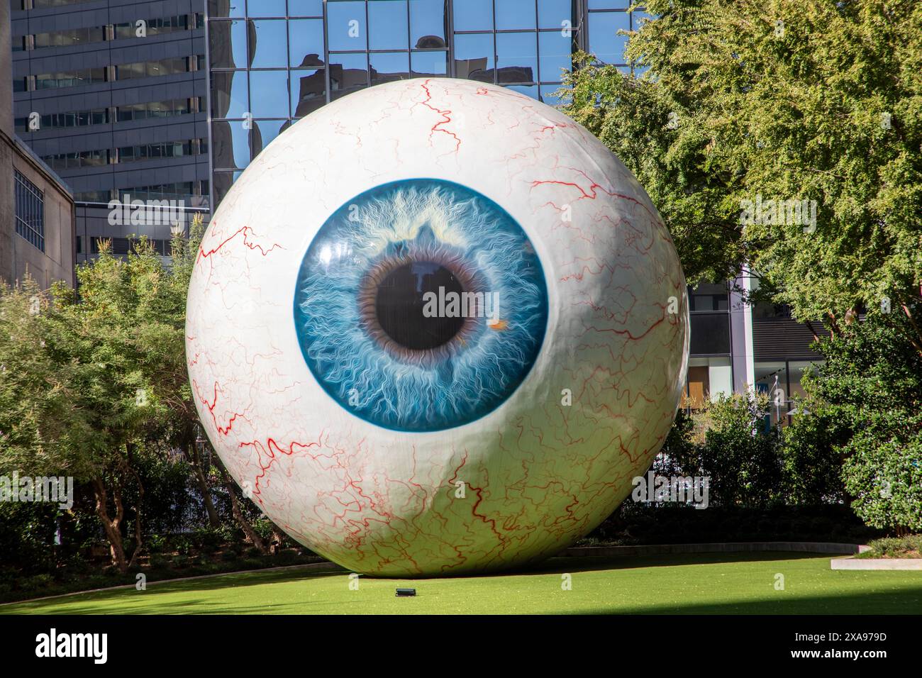 Dallas, USA - November 6, 2023: The Giant Eyeball is a statue in ...