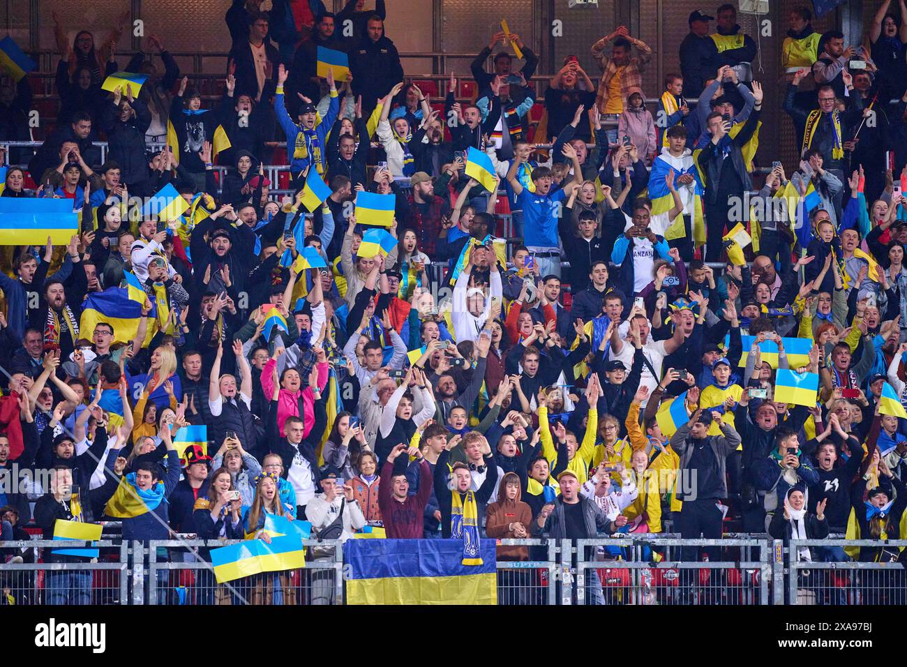 Ukrainian fans in the friendly match GERMANY, Ukraine. , . on Jun 3 ...
