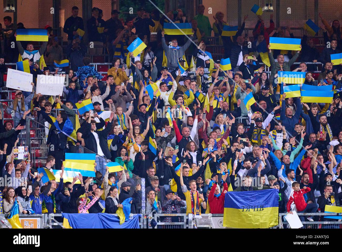 Ukrainian fans in the friendly match GERMANY, Ukraine. , . on Jun 3 ...