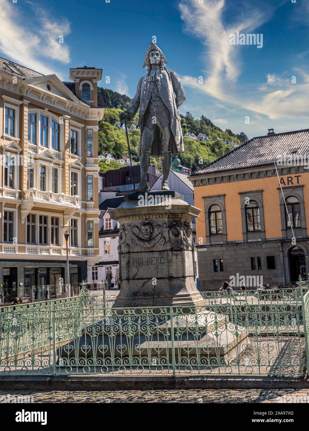 Ludvig Holberg statue in Bergen, Norway Stock Photo - Alamy