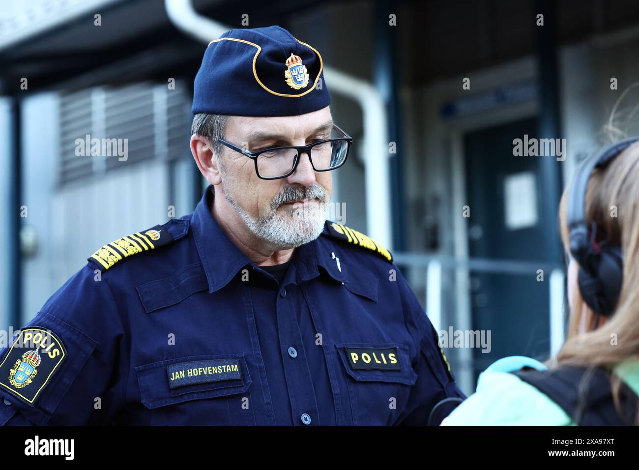 In the picture: Jan Hofvenstam. Press conferance, in Norrköping, Sweden ...