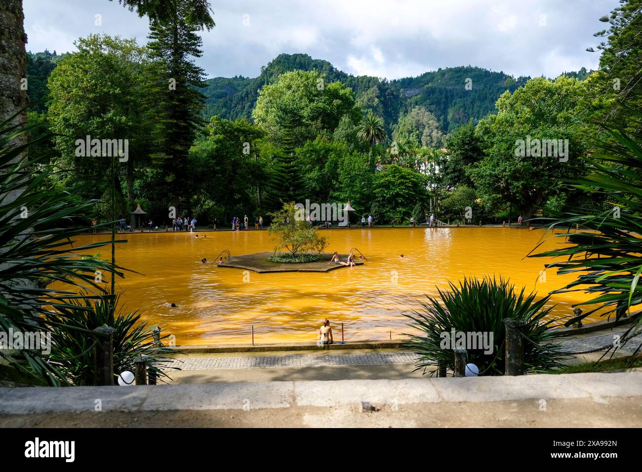 Furnas, Azores, 23.09.2018 - Thermal pool of Park Terra Nostra garden ...