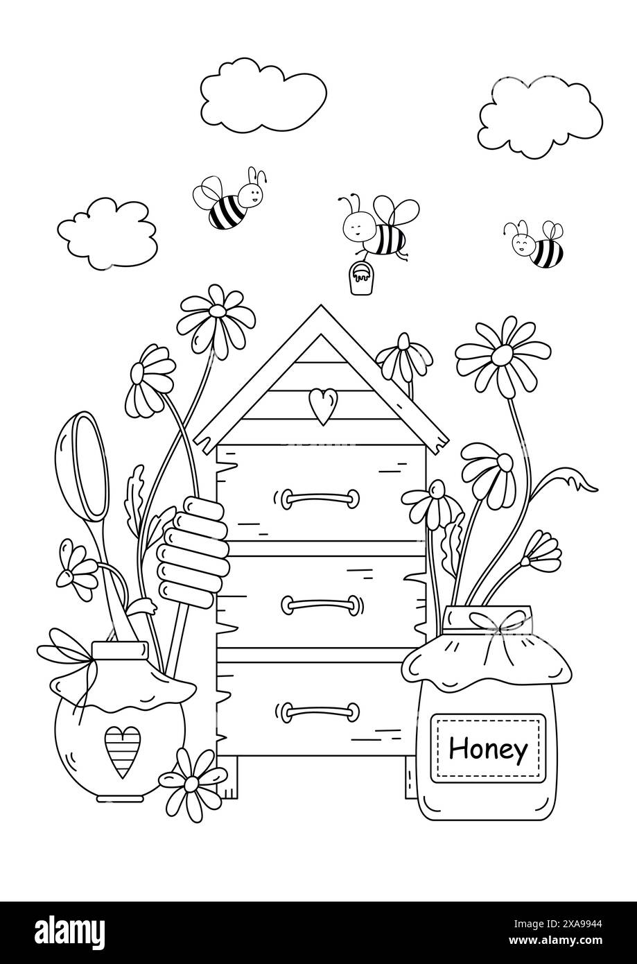 Beehive coloring hi-res stock photography and images - Alamy