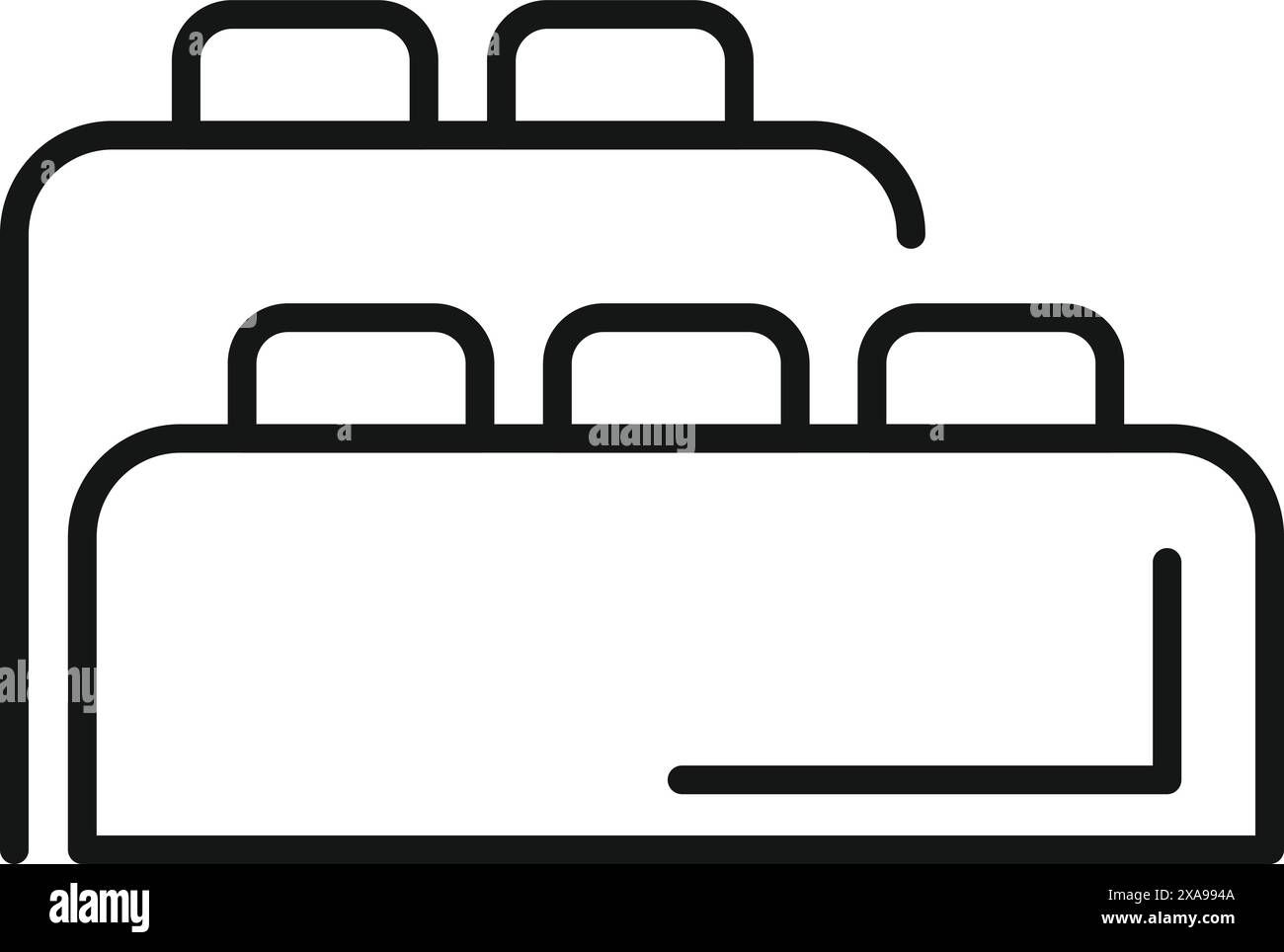 Simple structure is being built with multiple levels using blocks Stock ...