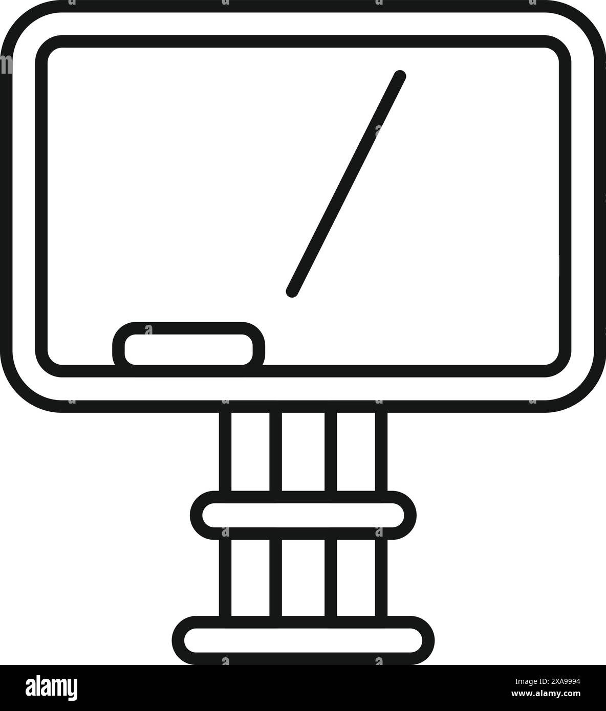 Classroom chalkboard drawing icon for educational teaching and learning ...