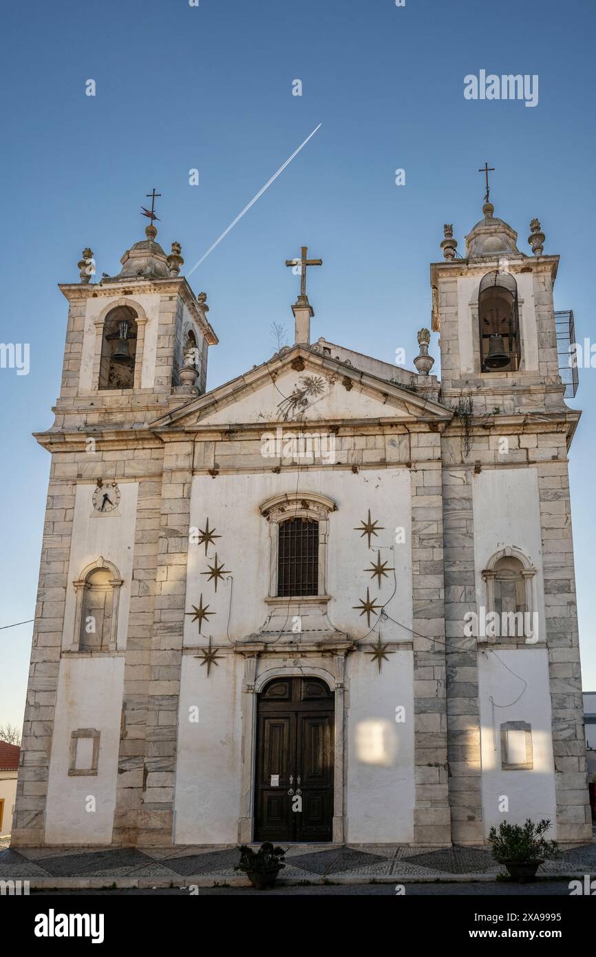 Exterior view of a church in Evora, Portel, UNESCO's world heritage, a ...
