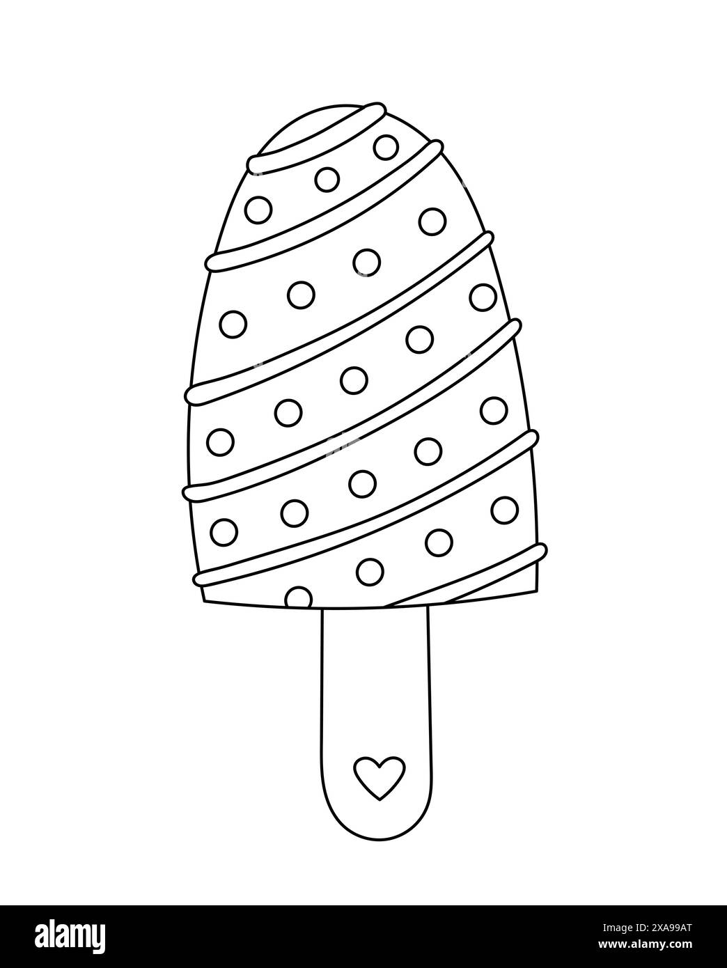 Coloring Page - Beautifully Decorated Ice Cream On A Stick Is An Adult ...